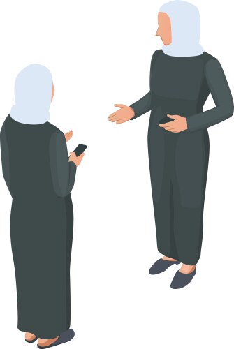 Women muslim dress icon logo Royalty Free Vector Image