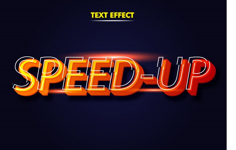 Modern poster design template 3d text effect mock Vector Image