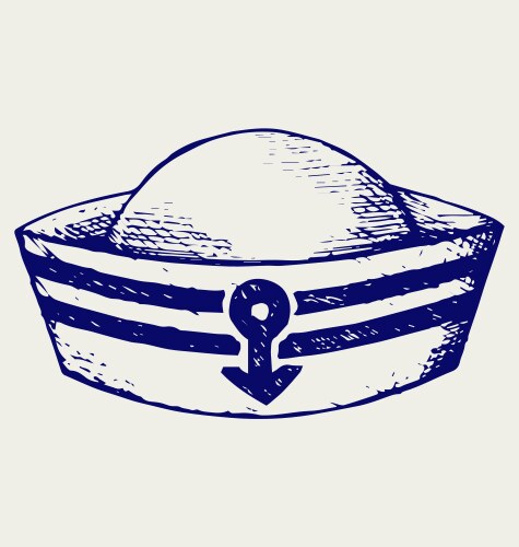 Nazi Swastika Cap Doodle Royalty Free Vector Image