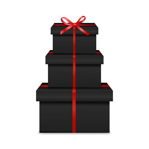 Gifts stack of boxes 3d icon Royalty Free Vector Image