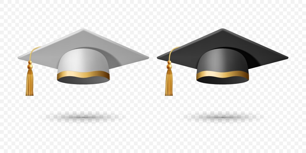 Realistic detailed 3d congratulation graduates Vector Image