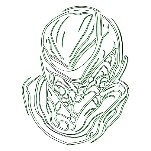 Alien outline sketch Royalty Free Vector Image