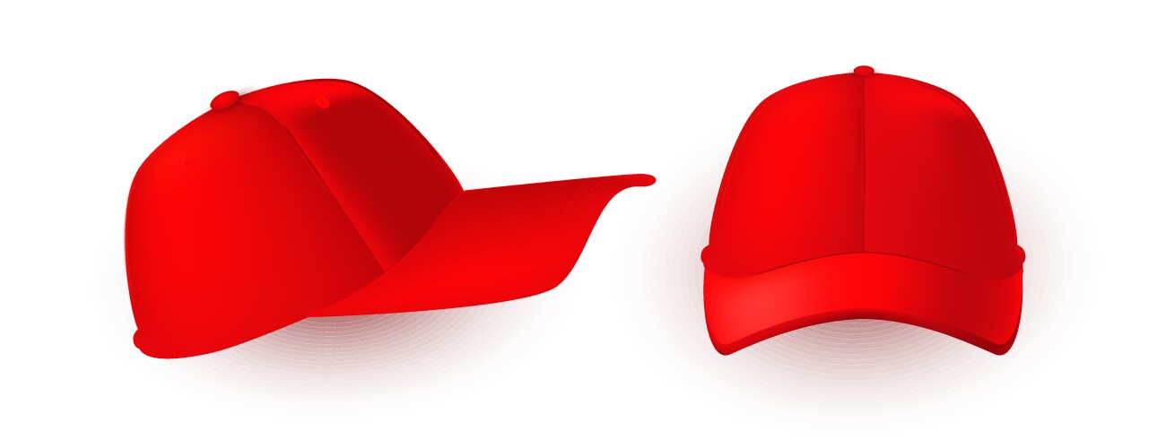 Baseball cap design template set white background Vector Image