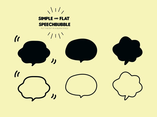 Title design set simple heading frame Royalty Free Vector