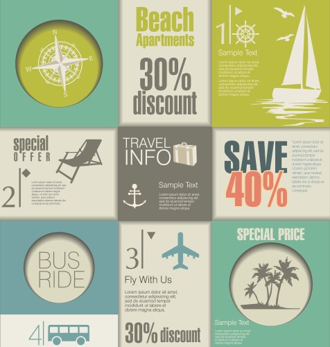 Travel modern design template Royalty Free Vector Image