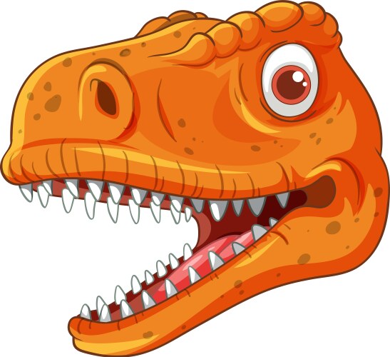 Colorful dinosaur head with sharp teeth Royalty Free Vector