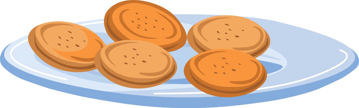 Plate of Biscuits Vector Images (over 5,100)