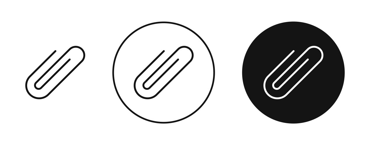 Attachment clip icon Royalty Free Vector Image