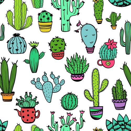 Collection of cactus plant Royalty Free Vector Image
