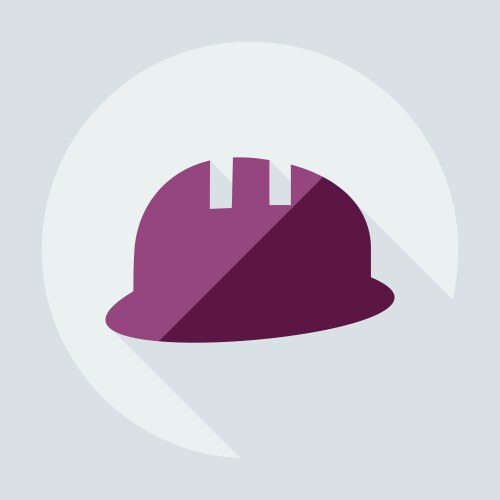 Flat modern design with shadow icons hard hat Vector Image