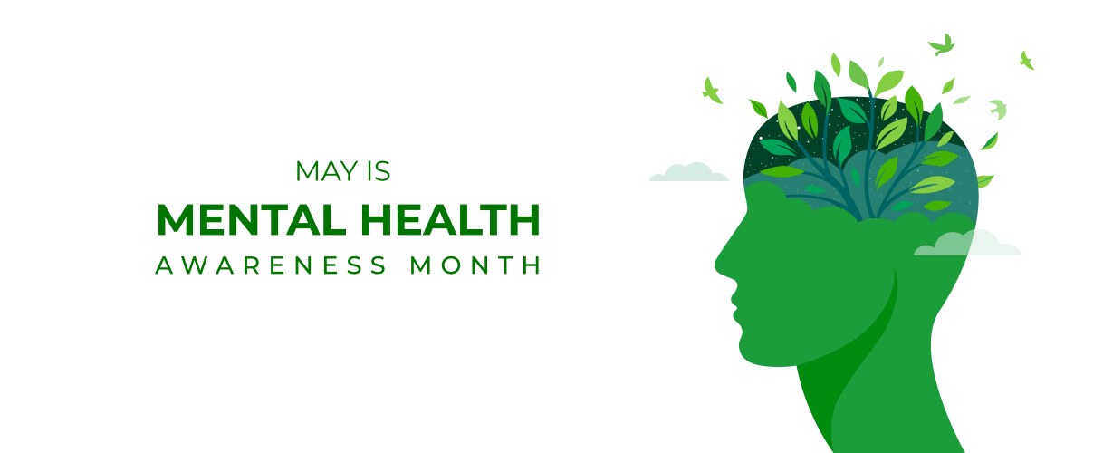 May is mental health awareness month diversity Vector Image