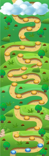 Candy planet game ui level map fantasy landscape Vector Image