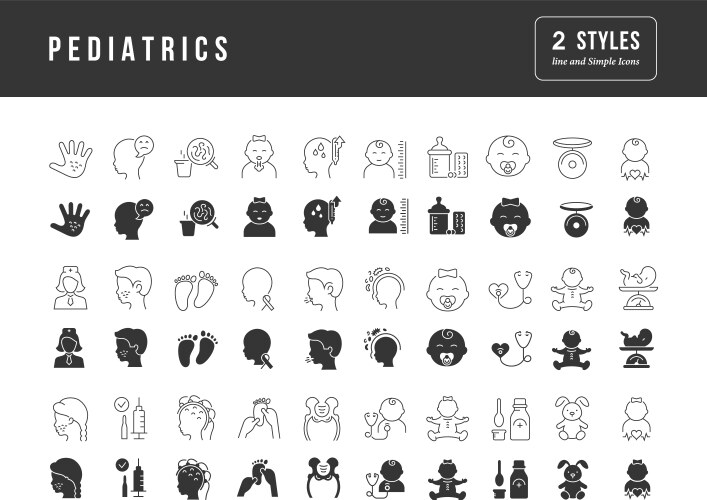 Pediatrics icon from medical collection simple Vector Image