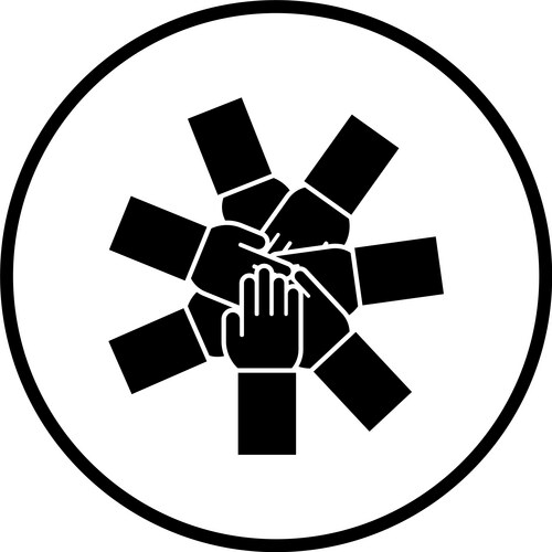 Racial unity rgb color icon Royalty Free Vector Image