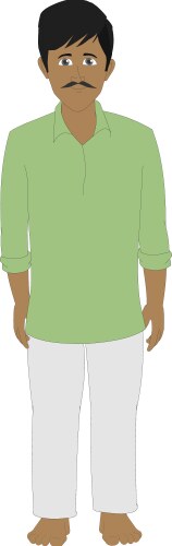 Indian prince character for cartoon animation Vector Image