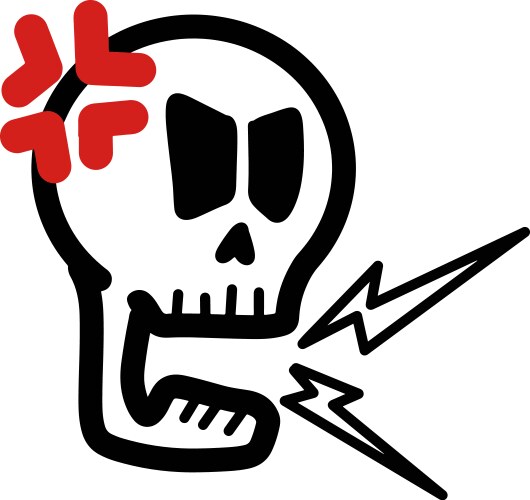 Bad skull Royalty Free Vector Image - VectorStock