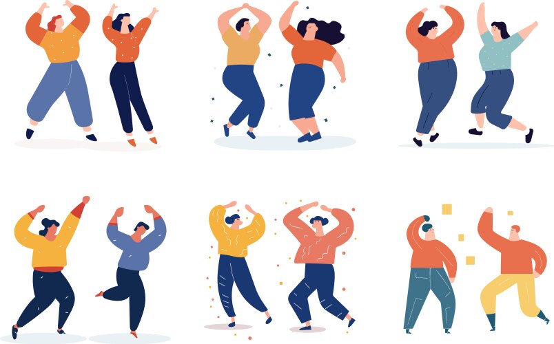 Group people exercising fitness workout poses Vector Image