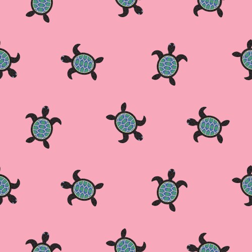 Turtle cartoon with decorated tortoiseshell Vector Image