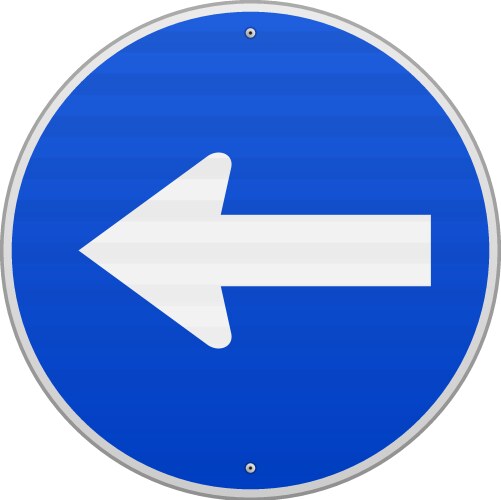 Blue sign with two arrows Royalty Free Vector Image