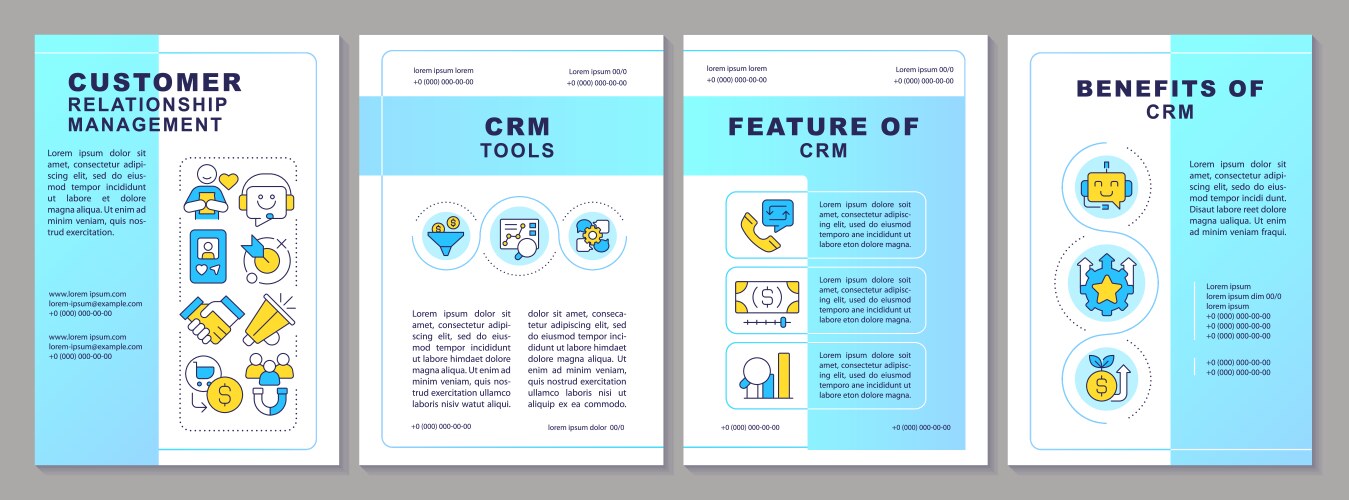 Industrial automation brochure template Royalty Free Vector Industrial automation brochure template Royalty Free Vector