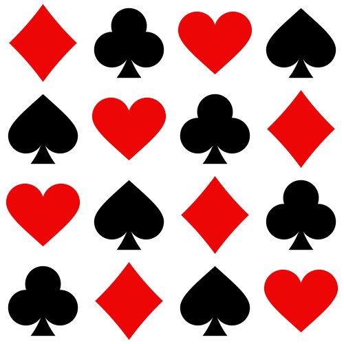 Playing card symbols Royalty Free Vector Image