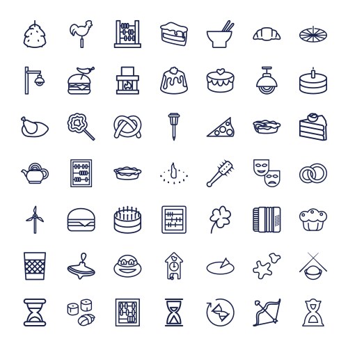 Traditional icons Royalty Free Vector Image - VectorStock