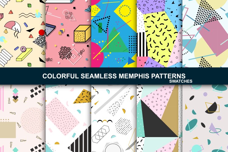 Memphis seamless pattern Royalty Free Vector Image