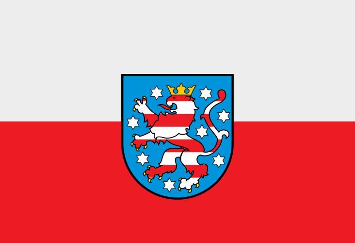 Flag of hochtaunuskreis in hesse germany Vector Image