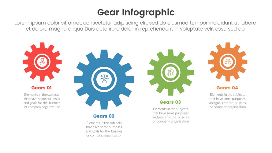 Gear cogwheel infographic template banner Vector Image