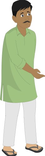 Indian prince character model sheet for 2d cartoon