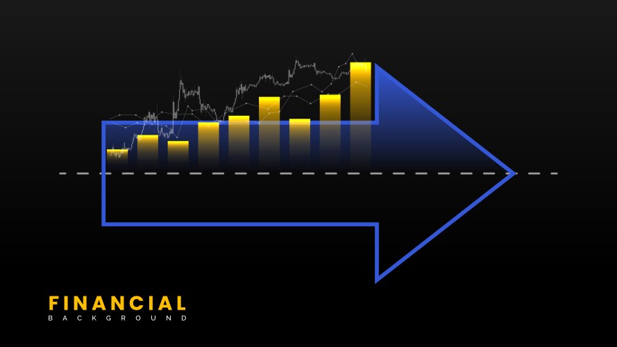 Financial bar chart candlestick bond data Vector Image