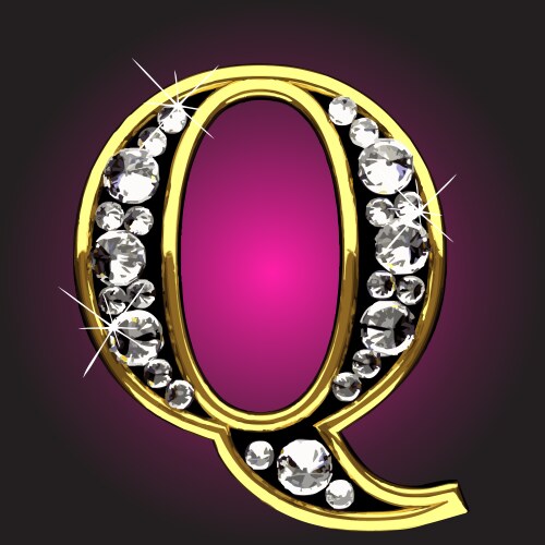 Golden figure with diamonds Royalty Free Vector Image