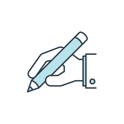 Four hand line icon on white background Royalty Free Vector