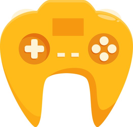 Orange handheld gaming console providing Vector Image