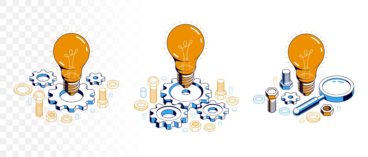 Engineering idea concept innovation invention Vector Image