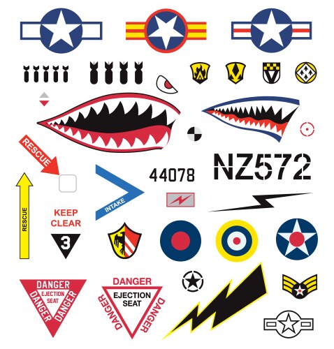 Bomber Plane Logo Sjabloon Met Het Logo Van Het Gevechtsvliegtuig