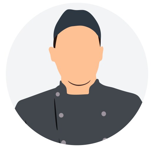 Faceless chef portrait Royalty Free Vector Image