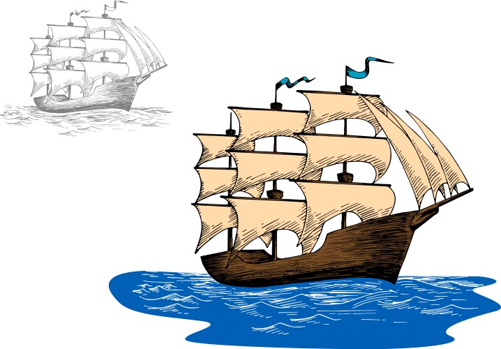 Tall Ship Vector Images (over 900)