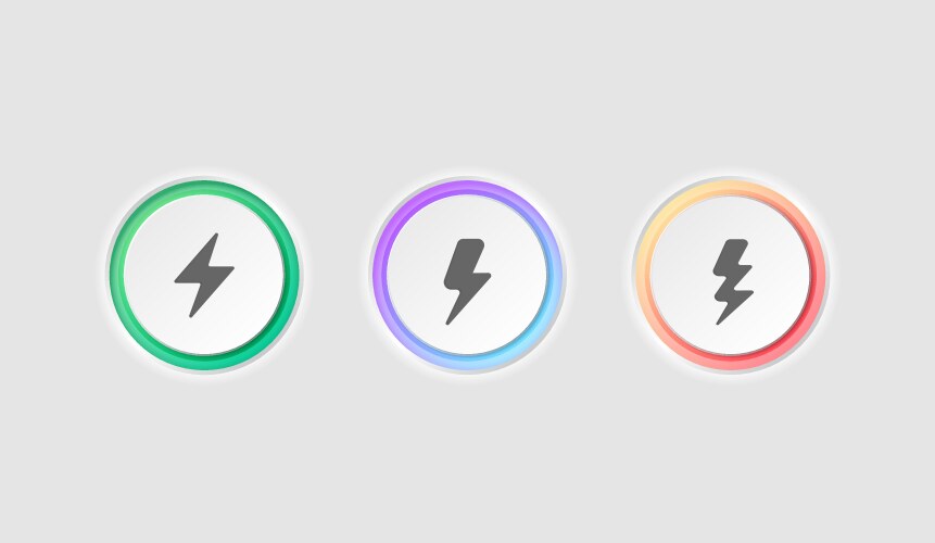 Electric power symbol lightning bolt sign Vector Image