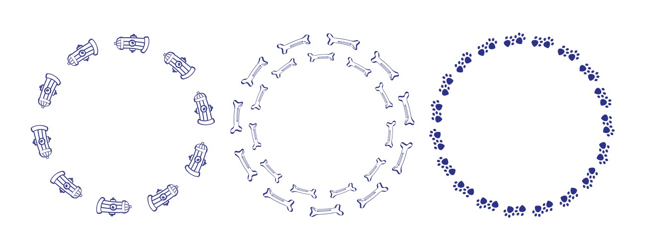 Dog Paw Border Vector Images (over 1,000)