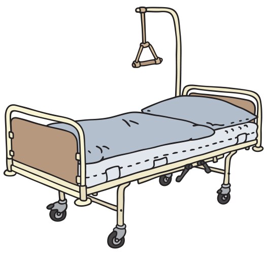 Hospital bed Royalty Free Vector Image - VectorStock