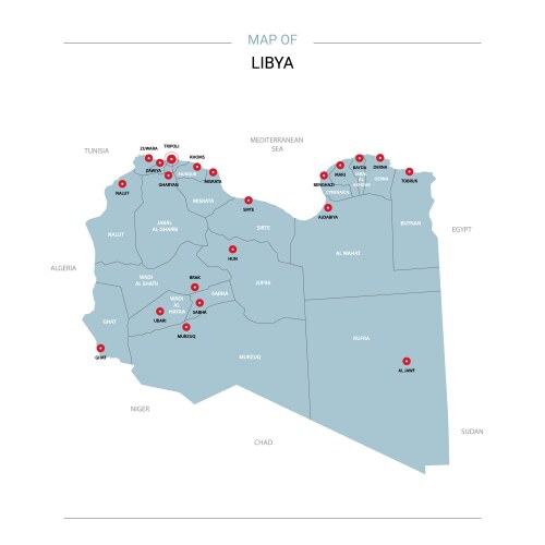 Libya map Royalty Free Vector Image - VectorStock