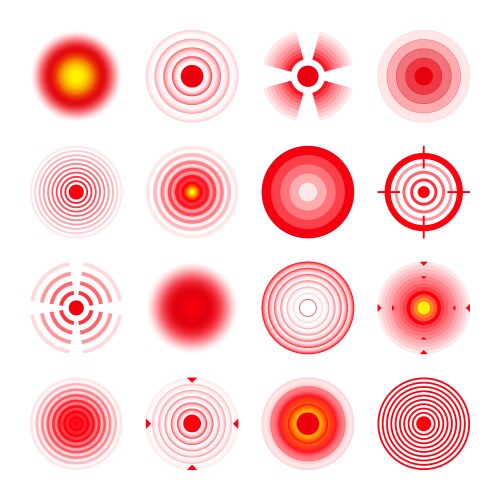 Pain icon painful spot mark ache symbol Royalty Free Vector