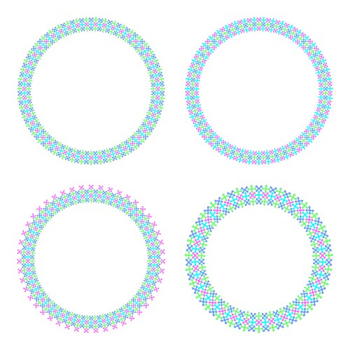 Circle border patterns Royalty Free Vector Image