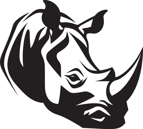 Black rhino design Royalty Free Vector Image - VectorStock