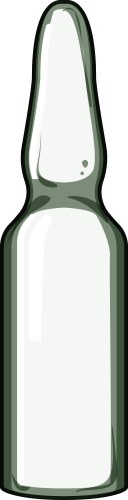 Ampoule medical ampule cartoon Royalty Free Vector Image