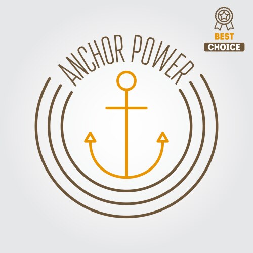 Anchor emblem Royalty Free Vector Image - VectorStock