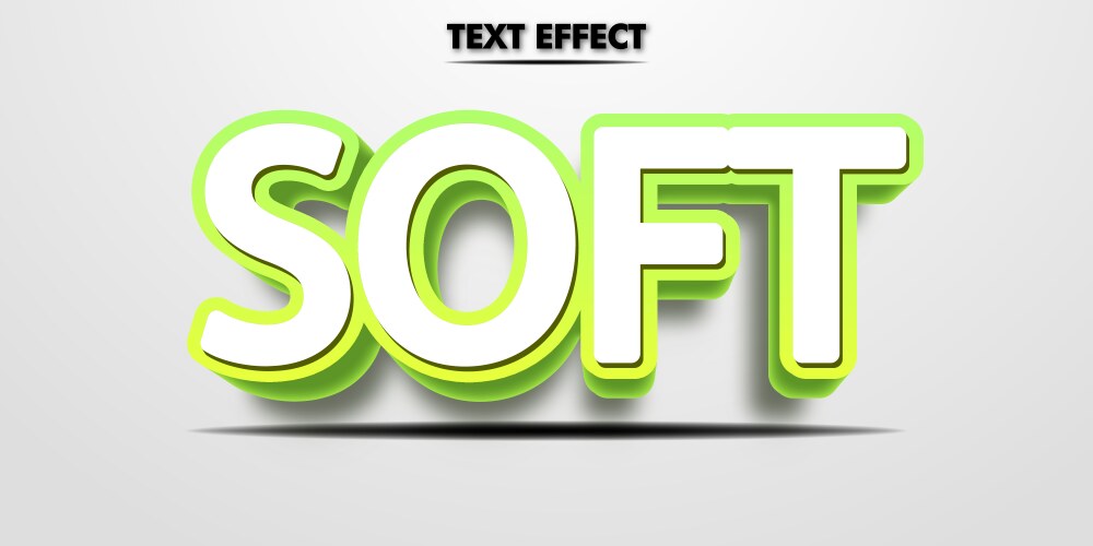 Modern poster design template 3d text effect mocku