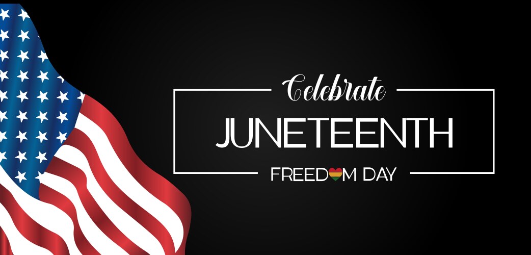 Original juneteenth freedom day june 19 stylish Vector Image