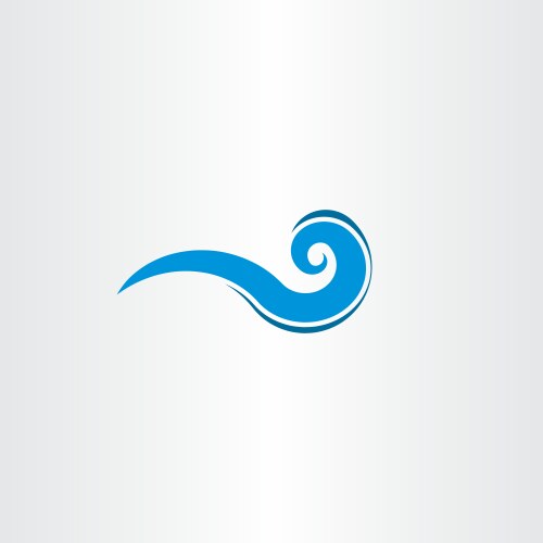 Ocean wave abstract water logo Royalty Free Vector Image
